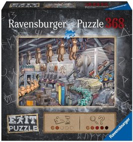 Puzzle ravensburger 164844 exit puzzle: v továrně na hračky 368 dílků