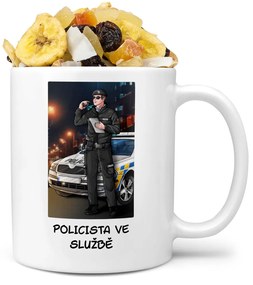 Hrnek Policista doma (Náplň hrníčku: Tropická směs)