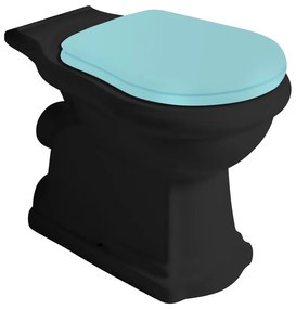 Kerasan RETRO WC kombi mísa 38,5x72cm, zadní odpad, černá mat 101331