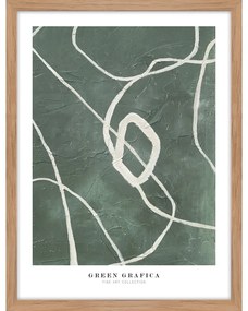 Obraz 32x42 cm Green Grafica – Malerifabrikken