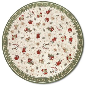 Zelený kulatý koberec s vánočním motivem s příměsí bavlny ø 160 cm Toy's Delight Green Christmas – Villeroy&amp;Boch