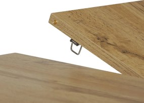 Jídelní stůl rozkládací 120-160x120 cm DT-I1120 OAK, melamin, dub – Barva (vyberte): hnědá béžová