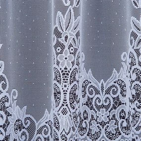 Dekorační oblouková krátká záclona na žabky BERENIKA 120 bílá 330x120 cm MyBestHome
