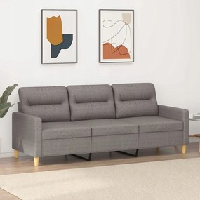 Křeslo Světle Šedé Textil Taupe 180 cm