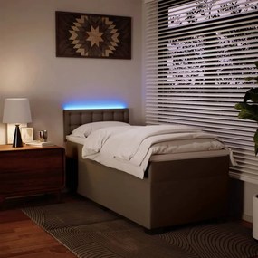 Box spring postel s matrací cappuccino 90x200 cm umělá kůže 3288407