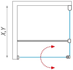 Otevírací sprchové dveře v kombinaci s pevnou stěnou TCB+TCN2, TCB+TCN1 Viz technická specifikace Transparent Stříbro TCB/1000+TCN2/900 900 1000 TCB/1000_TCN2/900_st_tr