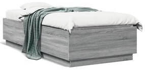 Rám postele šedý sonoma 90 x 200 cm kompozitní dřevo