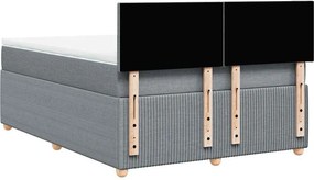 Box spring postel s matrací světle šedá 140 x 200 cm textil 3287472