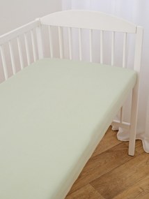 MK Lůžkoviny Jersey prostěradlo do postýlky Classic 60 × 120 cm - šedozelená