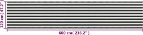 Balkónová zástěna HDPE 120 x 600 cm antracitovo-bílá 310859
