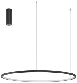 OnaDnes -20% Černé kovové závěsné LED světlo Nova Luce Tarquin 80 cm