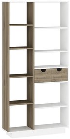 Designový regál Caitir 188,6 cm ořech bílý