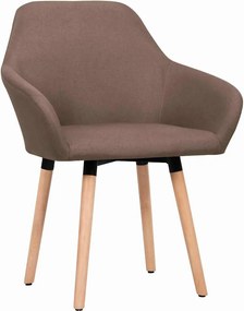 Jídelní židle 2 ks hnědé textil 283462