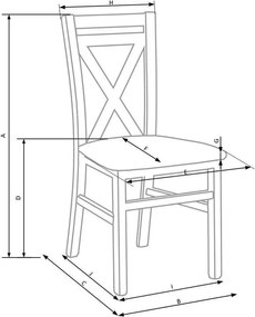 Jídelní židle Darius II, dub medový