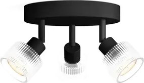 Horen 3x5W černá, na desce / LED bodové svítidlo
