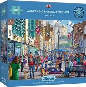GIBSONS Puzzle Prohlídka hradu Windsor / 1000 dílků / 68 x 49 cm