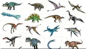 JIRI MODELS Sešit s tetováním Dinosauři / 100+ tetovaček / 36,5 x 39 c