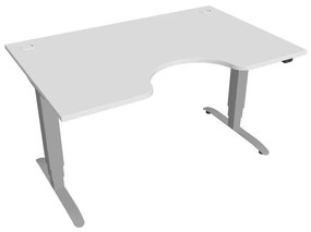 Hobis Motion Elektr. nastavitelný stůl 140x90 - HOBIS ERGO MOTION MSE 3 1400 Dekor stolové desky: bílá, Barva kovové podnože: stříbrná