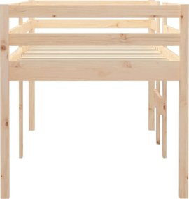 vidaXL Patrová postel 80 x 200 cm masivní borové dřevo [821613] Barva: Bílá