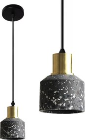 Toolight Toolight, betonová stropní lampa Lastri Black 1xE27 APP930-1CP, černá-zlatá, OSW-07007