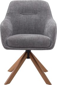 Šedá čalouněná jídelní křesla v sadě 2 ks Avola – Unique Furniture