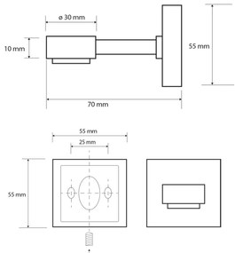 SAPHO XQ801 X-square mýdlenka magnetická, chrom