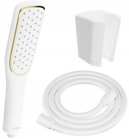 Mexen příslušenství - 1-bodový ruční sprchový set R-49, bílá/zlatá, 785496052-25