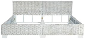 Rám postele šedý přírodní ratan 180 x 200 cm,  283093