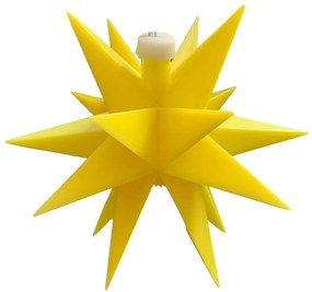 LED hvězda vnitřní použití 18cípá, Ø 12 cm žlutá