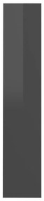 Nástěnné botníky 2 ks šedé vysoký lesk 60x18x90 cm dřevotříska - Default Title