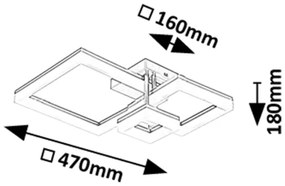 Rabalux 71388 - LED Stropní svítidlo AMILIA LED/22W/230V 3000/4000/6500K chrom