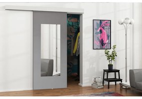 Posuvné dveře Mereno VII 100, Barva: Bíla / Grafit + Zrcadlo
