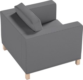 Potah na křesko IKEA Karlanda, krátký barva šedá látka pletený vzor
