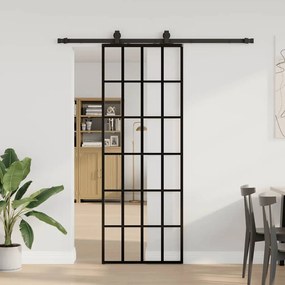 Posuvné dveře se sadou kování černé 76x205 cm ESG Glass