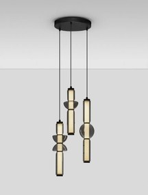 Šedé skleněné LED stmívatelné závěsné svítidlo ø 38 cm Ulon – Nova Luce