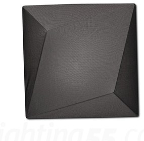 Axolight Ukiyo, stropní/nástěnné svítidlo s černým textilním povlakem, max 3x60W E27, 55x55cm