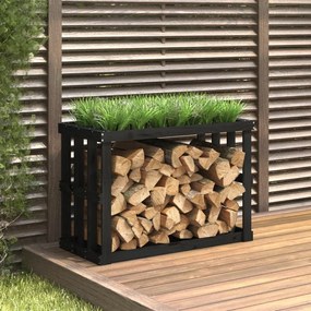 vidaXL Venkovní stojan na dřevo 108x52x74 cm masivní borovice [822631] Barva: Bílá