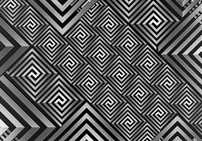 Postershop Fototapeta: Černobílá abstrakce (1) - 254x368 cm