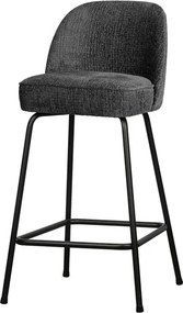 Světle modrá sametová barová židle (výška sedáku 64 cm) Vogue – WOOOD