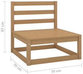 vidaXL Marketos 2dílná zahradní sedací souprava medově hnědá masivní borovice