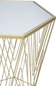 Odkládací stolek Lines 40 cm zlatý