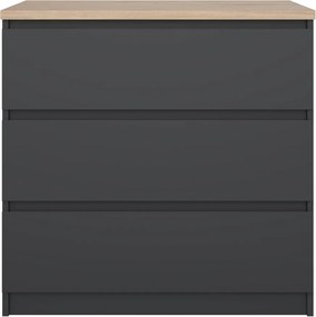 Tmavě šedá komoda 77x76x50 cm Naia – Tvilum