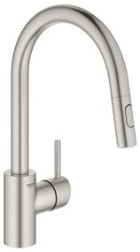 Grohe Concetto - Dřezová baterie s výsuvnou sprškou, supersteel 31483DC2