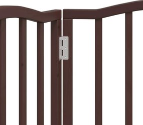 vidaXL Zábrana pro psy skládací 3 panely 150 cm topolové dřevo [352230] Barva: hnědý dub