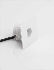 NV 8058001 Venkovní zapuštěné svítidlo do zdi PASSAGGIO bílý hliník LED 1W 3000K 3V IP54 délka kabelu 1.80m použijte driver 9020170 - NOVA LUCE
