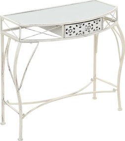 vidaXL Odkládací stolek ve francouzském stylu kovový 82x39x76 cm [245935] Barva: Bílá