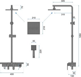 Black Edition Bravo sprchový set s baterií