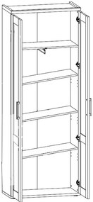 Skříň Romance, modřín/dub
