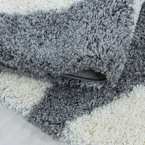 Vopi | Kusový koberec Tango shaggy 3101 grey - Kruh průměr 80 cm