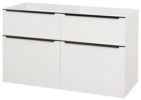 Mereo Mereo, Mailo, koupelnová skříňka 121 cm, černé madlo, CN513SB